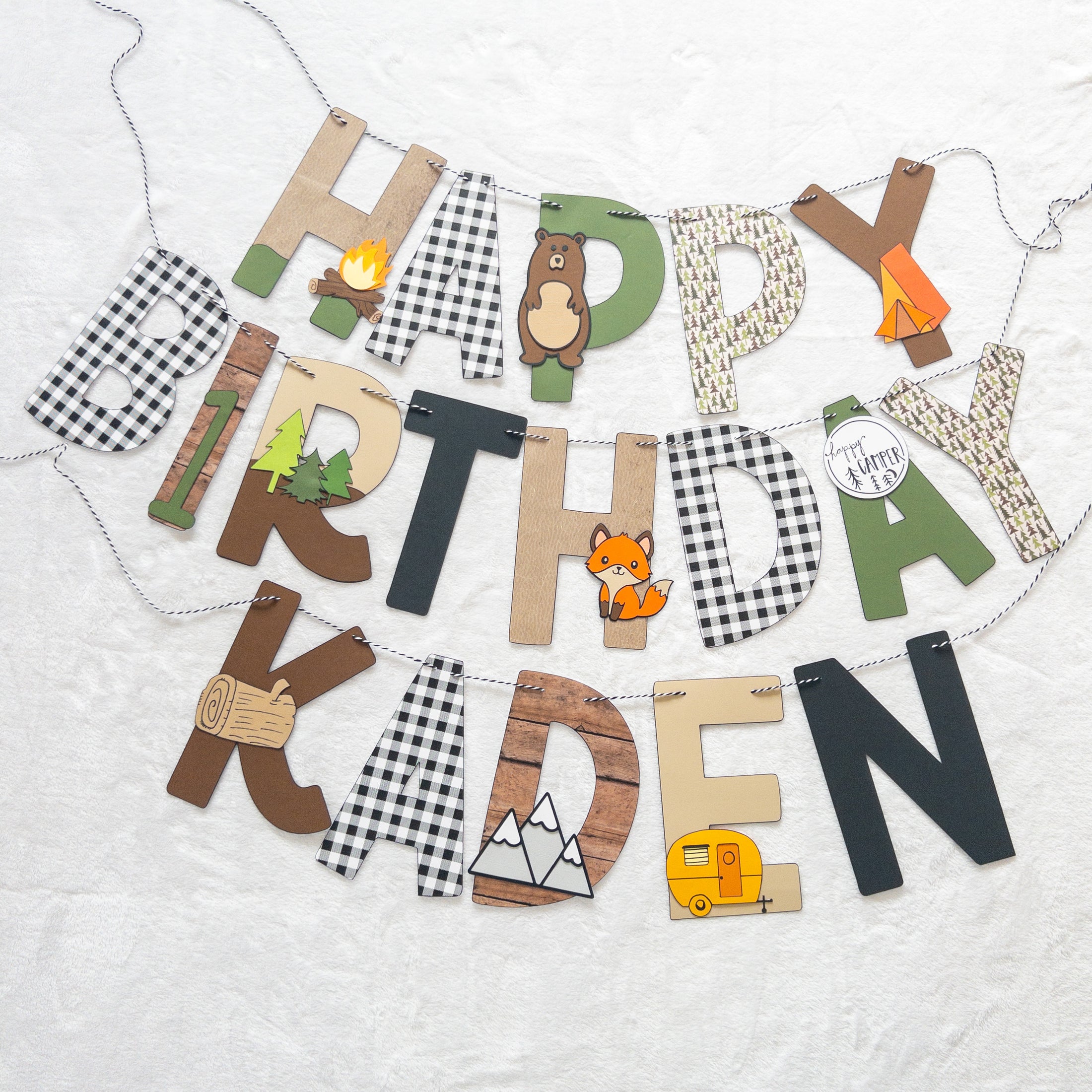 Happy Camper Birthday Banner – Amanda Robinson LLS