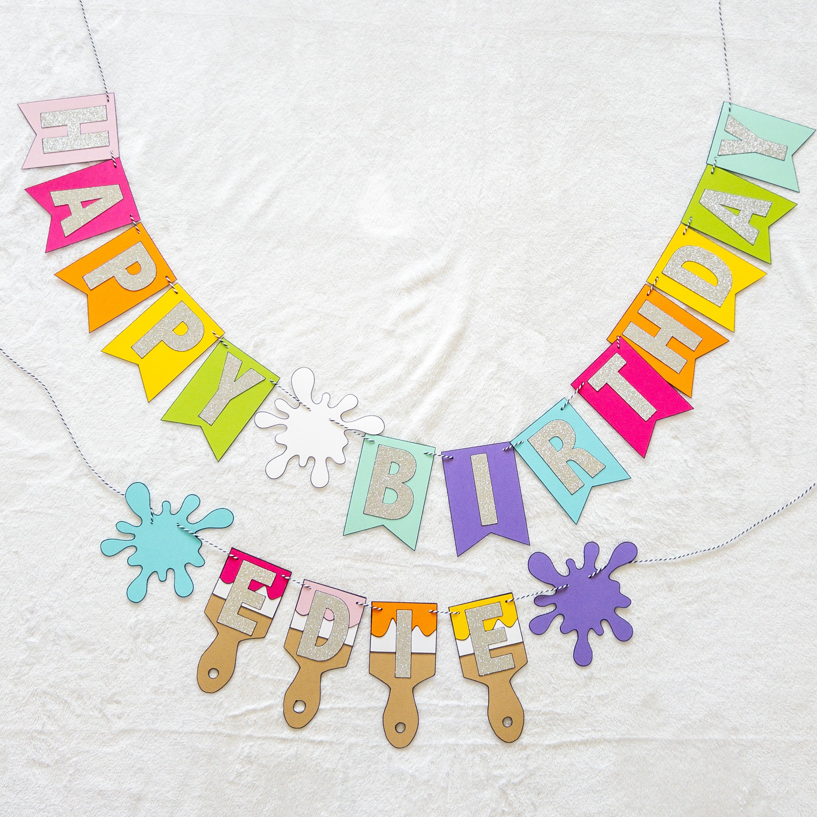 Art Party Paint Birthday Banner – Amanda Robinson LLS